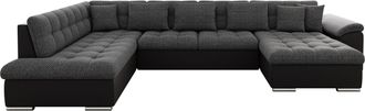 Mirjan24 Eckcouch Ecksofa Niko Bis, Design Sofa Couch mit Schlaffunktion und Bettkasten U-Sofa Farbauswahl Wohnlandschaft vom Hersteller (Ecksofa Rechts, Soft 