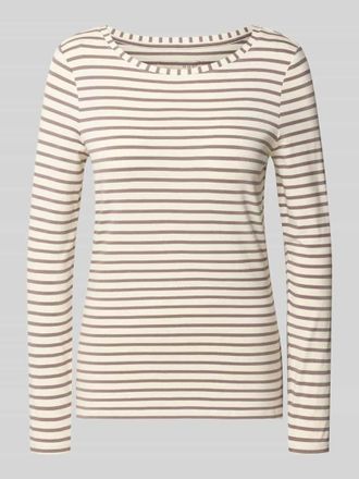 Oui Regular Fit Langarmshirt aus Baumwoll-Modal-Mix