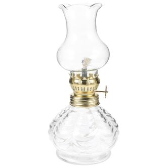 BESPORTBLE Vintage Petroleumlampe aus Glas Dekorative Tisch &Ouml;llampe mit Klarem Hitzebest&auml;ndigem Lampenschirm Vielseitige Innenraumdekoration f&uuml;r Wohnzimmer und B