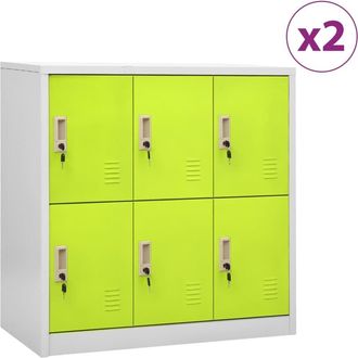 Generic Schlie&szlig;fachschrank, Umkleideschrank, Stahlschrank, Metallschrank, Lagerschrank, F&auml;cherschrank, B&uuml;roschrank, Schrank - 90x45x92,5 cm, Stahl (Hellgrau u