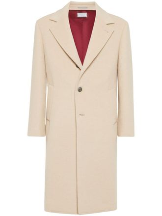 Brunello Cucinelli manteau droit &agrave; simple boutonnage - Tons neutres