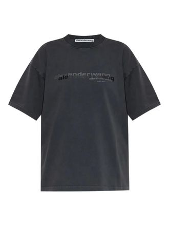 Alexander Wang t-shirt à logo imprimé - Gris