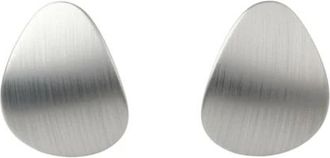 Dansk Copenhagen Ines Waterproof Silver Stainless Steel Post Earrings - Brushed Finish - - Accessories - Damen - Grau - ONE SIZE