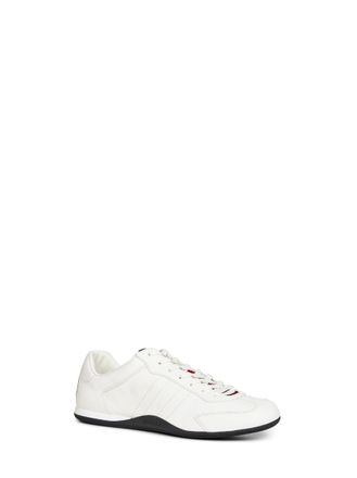 Gucci Mens White Smooth Leather Shift Sneakers Ivory Calf Trainers