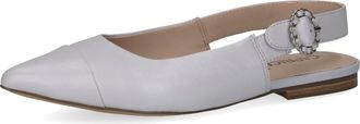 Caprice Caprice Damen Slingpumps aus Leder Spitz, Grau (Lt.Blue Perl), 40.5 EU