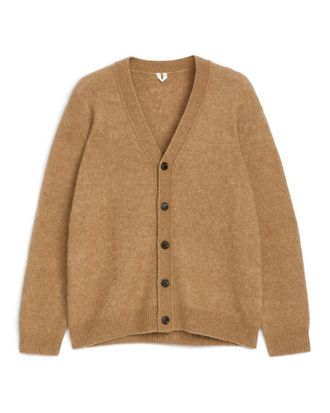 Arket Strickjacke Aus Wolle Und Alpakawolle -Beige