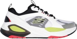 Skechers Mono Mesh Sneaker f&uuml;r Herren (Wei&szlig;/Gr&uuml;n/Schwarz)