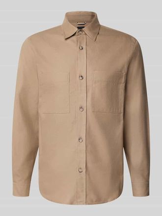 HUGO BOSS Relaxed Fit Freizeithemd aus Baumwoll-Lyocell-Mix Modell OWEN