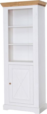 JACK Standregal - Kiefernholz massiv gewachst - 79 x 200 cm - 1 Tür - 3 Fächer