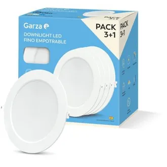 Garza Pack de 3+1 spots LED encastrables, circulaires, extra-plats, 22 cm, 18 W, lumière neutre 4000K, 1950 lm, 30 000 h, IP20, blanc