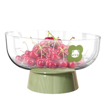 Generic Gro&szlig;e Dekoschale Obstschale Deko - S&uuml;&szlig; Modern | Moderne Schale mit Fu&szlig; mit abnehmbarem Abtropfsockel Bonbonhalter f&uuml;r Geburtstag und Weihnachten