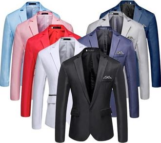Generic Blazer de smoking pour homme - Coupe ajustée - 1 bouton - Veste de mariage formelle - Veste de costume élégante - Manteau chic pour marié - Manteau dé