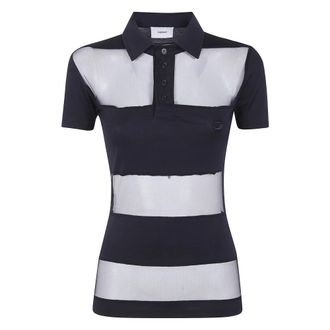 Coperni Gestreiftes- transparentes Polo-Top - - Tops - Damen - Mehrfarbig - L