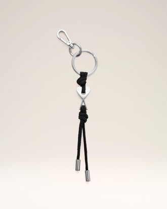 Ami Porte-Cl&eacute;s Charm Noir Ami De Coeur en M&eacute;tal Argent - TU - Unisex
