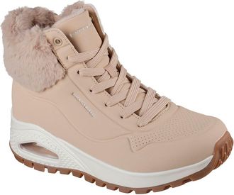 Skechers Damen UNO Rugged Fall Air Sneaker, Sand Durabuck/Faux Fur, 37.5 EU