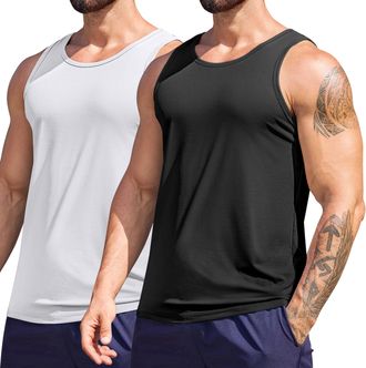 Coofandy Tank Top Herren Ärmelloses Shirt Sommer Muskelshirts Gym Sport Achselshirts Fitness Muscle Shirt Atmungsaktiv Tanktops Männer Laufshirt Regular Fit Sc
