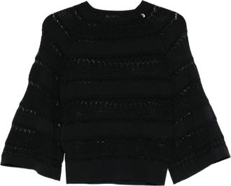 Liu Jo Femme, Pulls, Noir, Taille: 42 FR Pulls &agrave; col rond