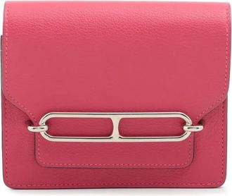 Hermès 2021 kleines schmales Evercolor Roulis Portemonnaie - Rosa