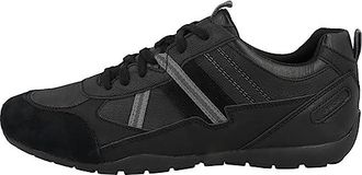 Geox Homme U Ravex A Basket, Noir/Anthracite, 42 EU