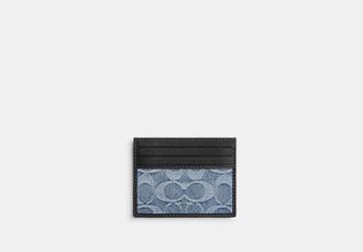 Coach Schmales Kartenetui Mit Ausweisfach Aus Loved-Signature-Denim