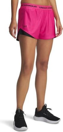 Under Armour Short Tech Play Up pour Femme, (622) Virtual Pink / / Black, Taille S