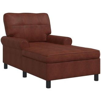 vidaXL Lounge-Liege Gl&auml;nzendes Braun 91 x 157 x 91 cm Kunstleder vidaXL