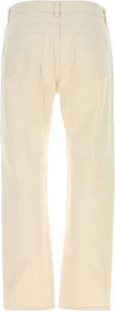 The Row Womens Cream Denim Riaco Jeans Ecru Exterior: Cotton
