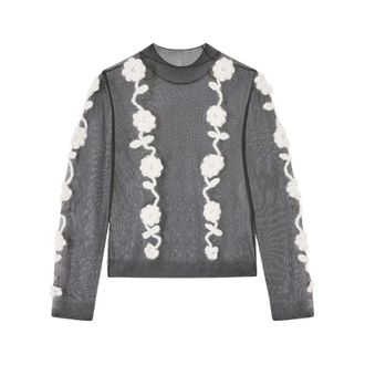 Ganni Femme, Tops, Noir, Taille: 40 FR Top 2649