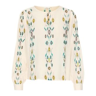 Cream Polly Bluse - - Blouses & Shirts - Damen - Gr&uuml;n - XL
