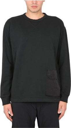 Ten c Homme, Sweatshirts et sweats &agrave; capuche, Noir, Taille: XL SweaT-shirt ras du cou avec poche utilitaire