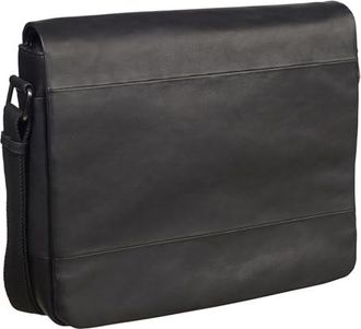 Leonhard Heyden Cuir sac &agrave; &eacute;paule sac dordinateur portable pour ordinateur portable Hamburg Shoulder Bag Black noir