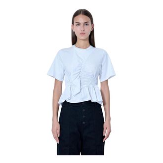 Cecilie Bahnsen Cbace T-Shirt - - Tops - Damen - Wei&szlig; - L