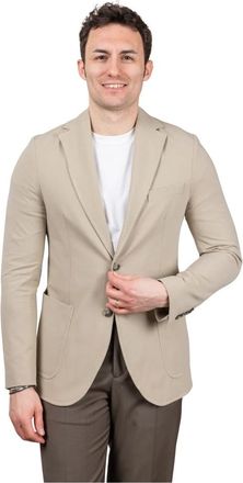 Circolo 1901 Homme, Vestes, Beige, Taille: XL Welt-pocket Two-button Blazer