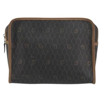 Dior Pre-owned Vintage Honeycomb Zip-T&auml;schchen - - Pre-owned - Damen - Braun - ONE SIZE
