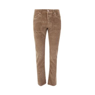 Jacob Cohen Khaki-braune Slim-Fit Denim-Hose - - Trousers - Herren - Braun - W33