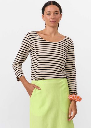 Suite13lab Damen vegan Top Bonao Stripes Schwarz