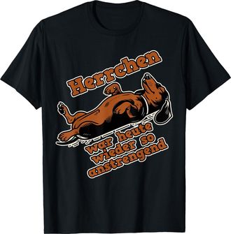 Jimbeels Herrchen war heute wieder so anstrengend Schlafender Dackel T-Shirt