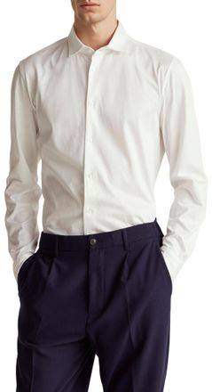 Benetton Herren Camicia 5x37uq064 Hemd, Wei&szlig;, XL