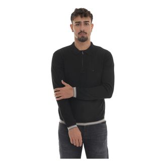 Emporio Armani Polo Manches Longues - Homme - Pulls - Noir - Taille: M