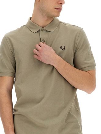 Fred Perry Logo-Embroidered Cotton Polo Shirt - Beige