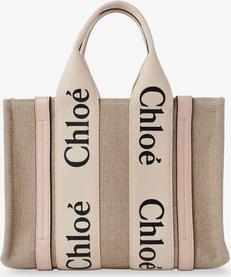Chlo&eacute; Woody linen handbag - CHLOE - gender_Woman