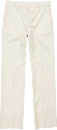 Acne Studios Femme, Pantalons, Beige, Taille: 40 FR Wool Pinstripe Pantalons