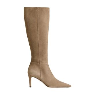 Kiton Kid Wildleder Stiefel mit Stilettoabsatz - - Shoes - Damen - Beige - 40 EU