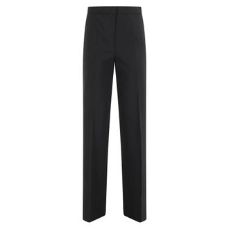 Antonelli Schwarze High-Waist Straight-Leg Hose - - Trousers - Damen - Schwarzk - M
