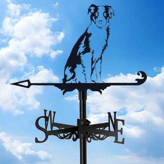 Generic Schwarze Wetterfahne aus Metall Zur Anzeige der Windrichtung Im Au&szlig;Enbereich f&uuml;R Hof Garten Bauernhaus Scheune Schuppen oder Terrasse(QQ1)