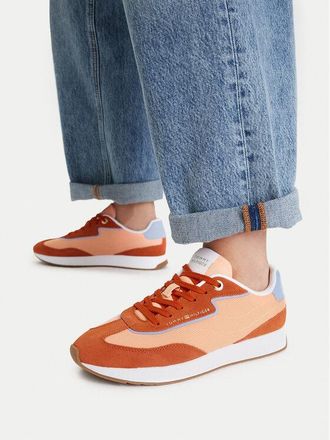 Tommy Hilfiger Sneakers Th Retro Runner Mix FW0FW09410 Orange