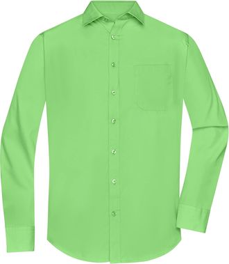 James & Nicholson Herrenhemd Poplin Langarm - Klassisches Hemd mit Brusttasche in gro&szlig;er Farbauswahl | Farbe: lime-green | Gr&ouml;sse: 3XL