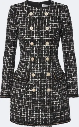 Rebecca Vallance Robe blazer Meringue en tweed