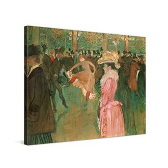 Picanova Henri de Toulouse-Lautrec - Au Moulin-Rouge 80x60cm - Photo sur Toile - Impression sur Toile Haut de Gamme - Image sur Toile pour Décoration Murale Mo