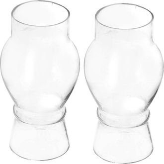 DOITOOL 2 St&uuml;ck Klarglas Lampenschirm f&uuml;r Kleine Petroleumlampe Ersatzglas Retro &Ouml;llampen Schornstein Vintage Stil Hitzebest&auml;ndig und Robust f&uuml;r Innenraumdeko